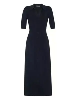 Adam Lippes Fenwick Midi Dress - Black