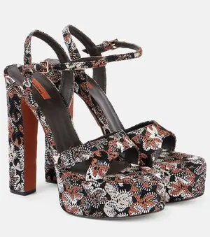 Missoni Angela Raschel Lame Platform Sandals - Multicoloured