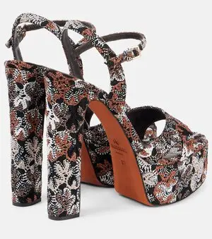 Missoni Angela Raschel Lame Platform Sandals - Multicoloured