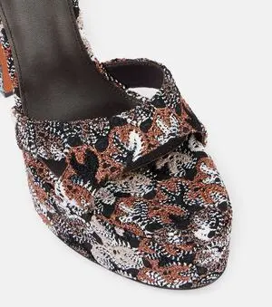 Missoni Angela Raschel Lame Platform Sandals - Multicoloured