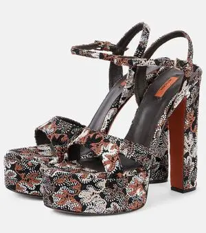Missoni Angela Raschel Lame Platform Sandals - Multicoloured