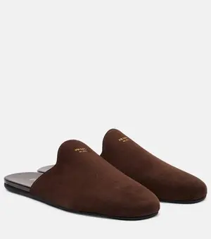 Prada Suede Mules - Brown