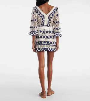 Anna Kosturova Crochet Cotton Miniskirt
