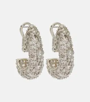 JENNIFER BEHR Crystal-embellished Hoop Earrings - Silver