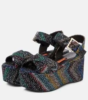 Missoni Sequined Platform Sandals