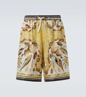 Dolce & Gabbana Printed Silk Twill Shorts - Multicoloured