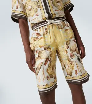 Dolce & Gabbana Printed Silk Twill Shorts