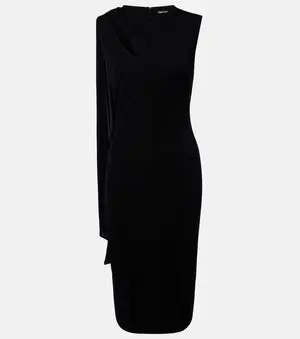 TOM FORD Scarf-detail Crepe Jersey Cocktail Dress - Black