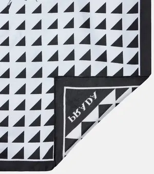Prada Printed Silk Twill Scarf - Black