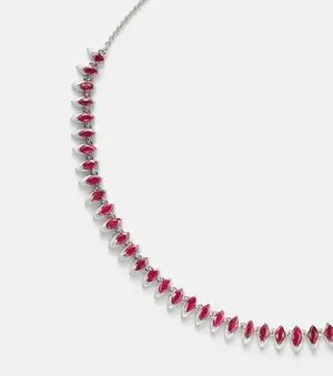 KAMYEN 18kt White Ruby Choker Necklace
