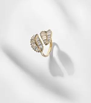 ANITA KO 18kt Yellow Diamond Palm Leaf Ring