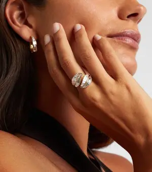 ANITA KO 18kt Yellow Diamond Palm Leaf Ring