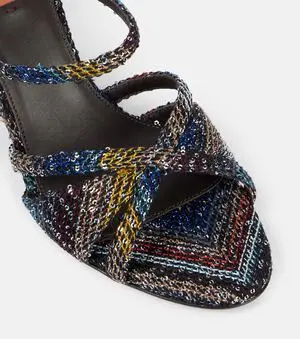 Missoni Sequined Wedge Sandals
