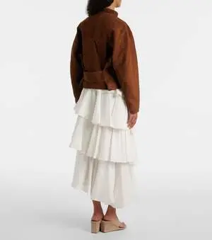 Alaïa Suede Zip-up Jacket