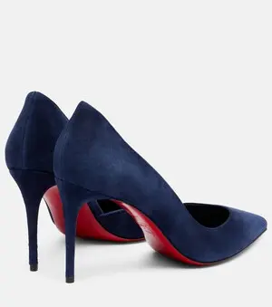 CHRISTIAN LOUBOUTIN Iriza 85 Suede Pumps - Blue