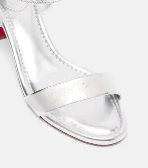 CHRISTIAN LOUBOUTIN Miss Jane 55 Metallic Leather Sandals