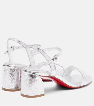 CHRISTIAN LOUBOUTIN Miss Jane 55 Metallic Leather Sandals
