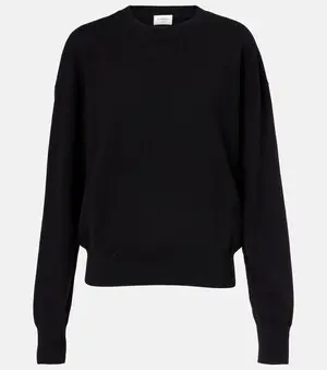Saint Laurent Ribbed Cashmere Crewneck Sweater - Black