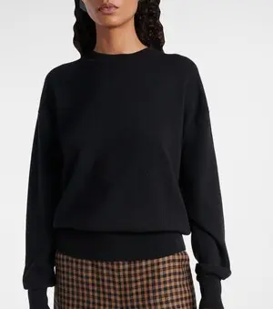Saint Laurent Ribbed Cashmere Crewneck Sweater