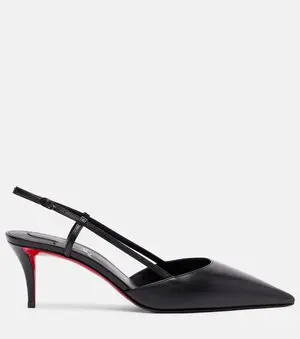 CHRISTIAN LOUBOUTIN Miss Z Sling 60 Leather Slingback Pumps