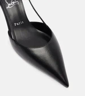 CHRISTIAN LOUBOUTIN Miss Z Sling 60 Leather Slingback Pumps