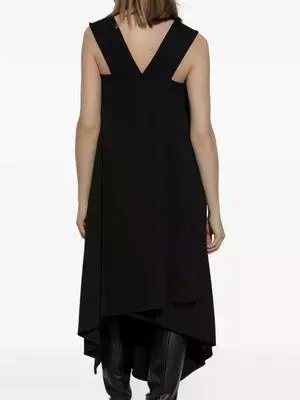 Sportmax Sleeveless V-neck Asymmetrical Hem Dress