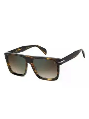 DB EYEWEAR BY DAVID BECKHAM Tortoiseshell Square Frame Sunglasses - Brown