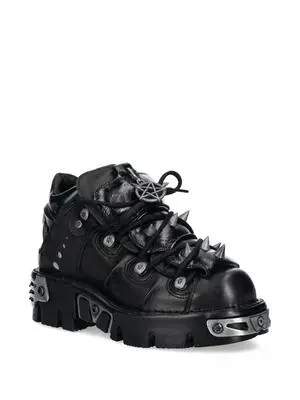NEW ROCK Studded Lace-up Platform Sneakers