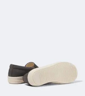 Rick Owens Boat Denim Slip-on Sneakers - Grey