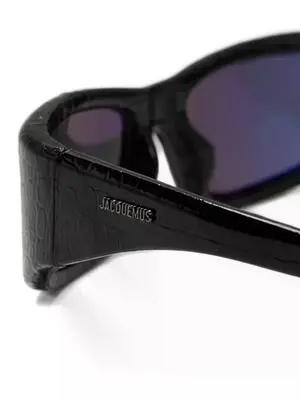 Jacquemus Rectangle Frame Sunglasses - Black
