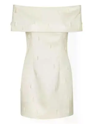 ROTATE BY BIRGER CHRISTENSEN Off-shoulder Beaded Minidress