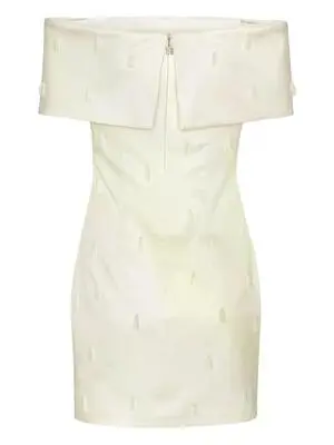 ROTATE BY BIRGER CHRISTENSEN Off-shoulder Beaded Minidress