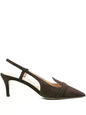 P.a.r.o.s.h 70mm Pointed-toe Slingback Pumps - Brown