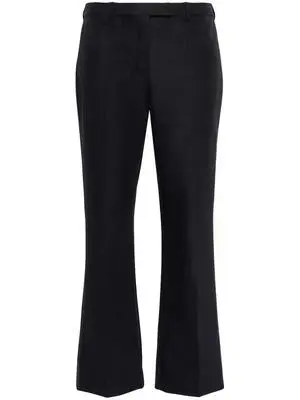 Max Mara Pressed-crease Flared Trousers - Blue