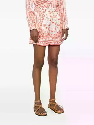 Fendi Floral-print Silk Shorts