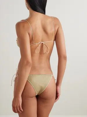 Oseree Lumière Shell Metallic Bikini - Gold