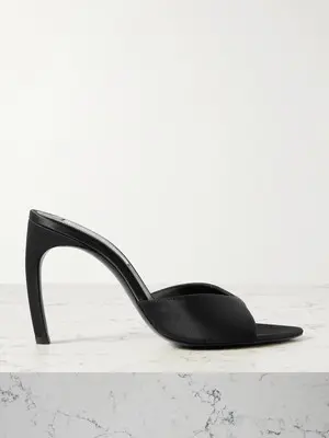 Victoria Beckham Harlow 100 Satin Mules - Black