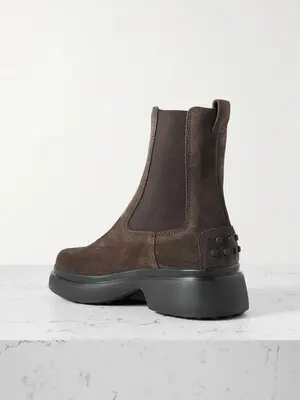 TOD'S Gomma Suede Chelsea Boots