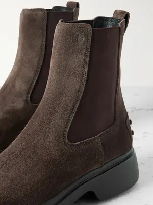 TOD'S Gomma Suede Chelsea Boots