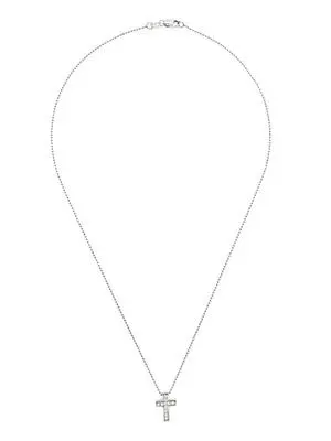 Dsquared2 Sterling Crystal Embellished Cross Pendant Necklace - Silver