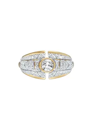LAURA VANN 18kt Gold-vermeil Ring With White Topaz Crystal Embellishments - Silver