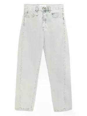Études Studio Bleach Straight Leg Jeans With Ring Detail - Blue