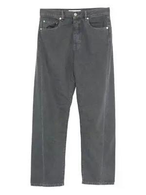 Études Studio Logo Patch Straight Leg Jeans - Grey