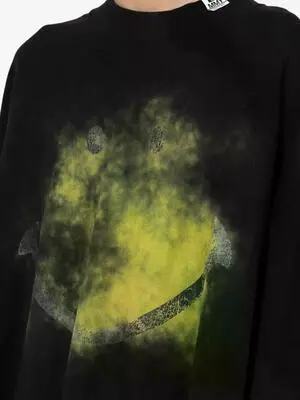 Mihara Yasuhiro Smiley Face Print Sweatshirt