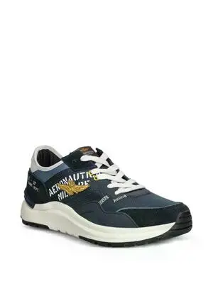 AERONAUTICA MILITARE Logo Embroidered Sneakers - Blue
