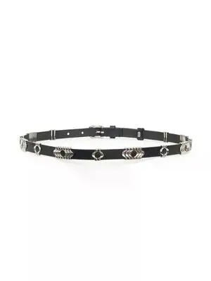 Isabel Marant Étoile Odena Leather Belt With Silver-tone Hardware - Black