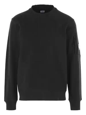 C.P. COMPANY Pocket Detail Crew Neck Sweatshirt - Black