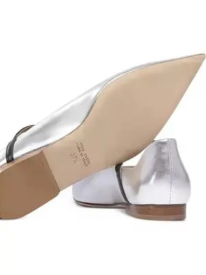 LELLA BALDI Théa Pointed-toe Leather Flats