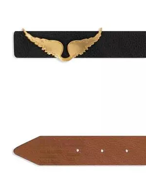 Zadig&Voltaire Rock Reversible Leather Belt - Black