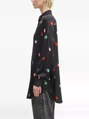 Fiorucci Graphic Print Satin Shirt